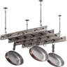 Gracie Oaks Ceiling Mounted Wooden Hanging Pot Rack & Reviews | Wayfair