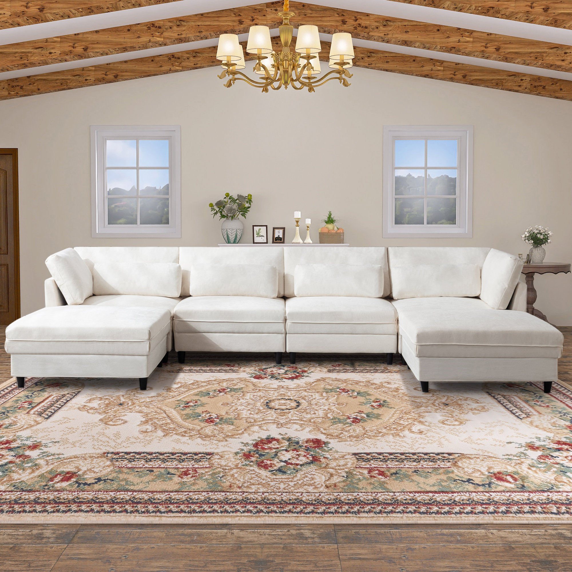 Wade Logan® Arvill Tienna Modular Sectional, U Shape Sectional, Pit ...