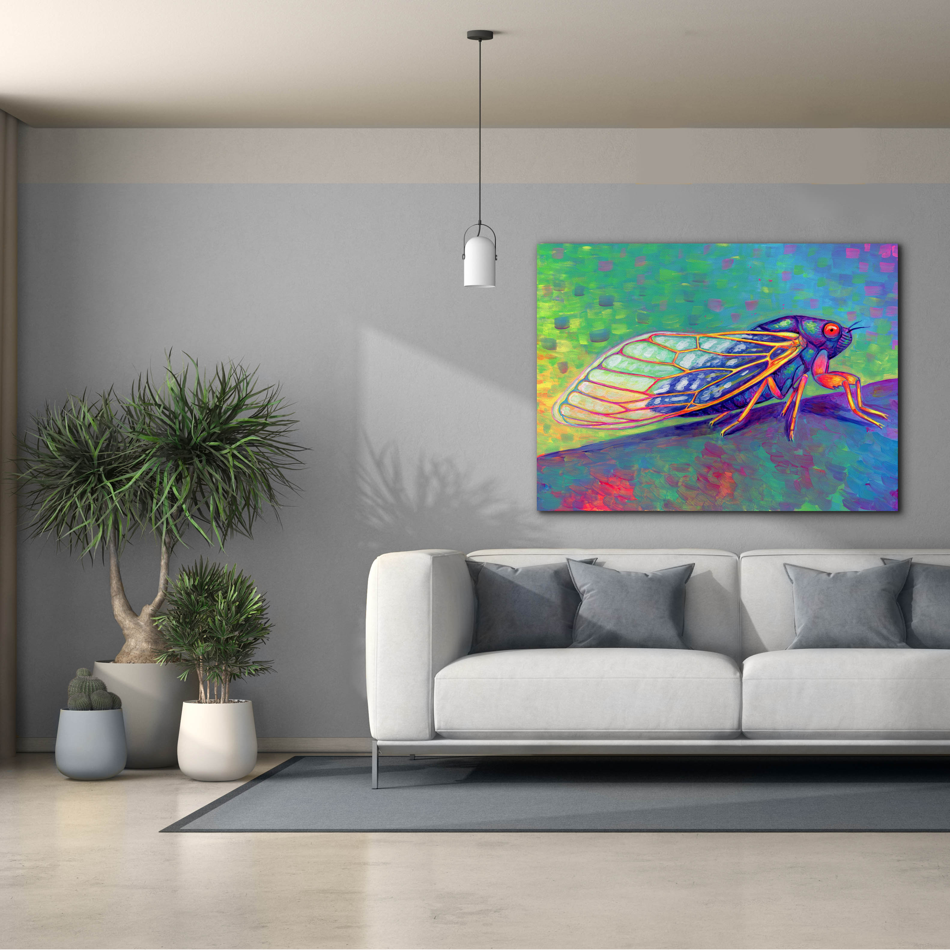 Epic Graffiti 'Magic Cicada' by Rebecca Wang Art Canvas Wall Art | Wayfair
