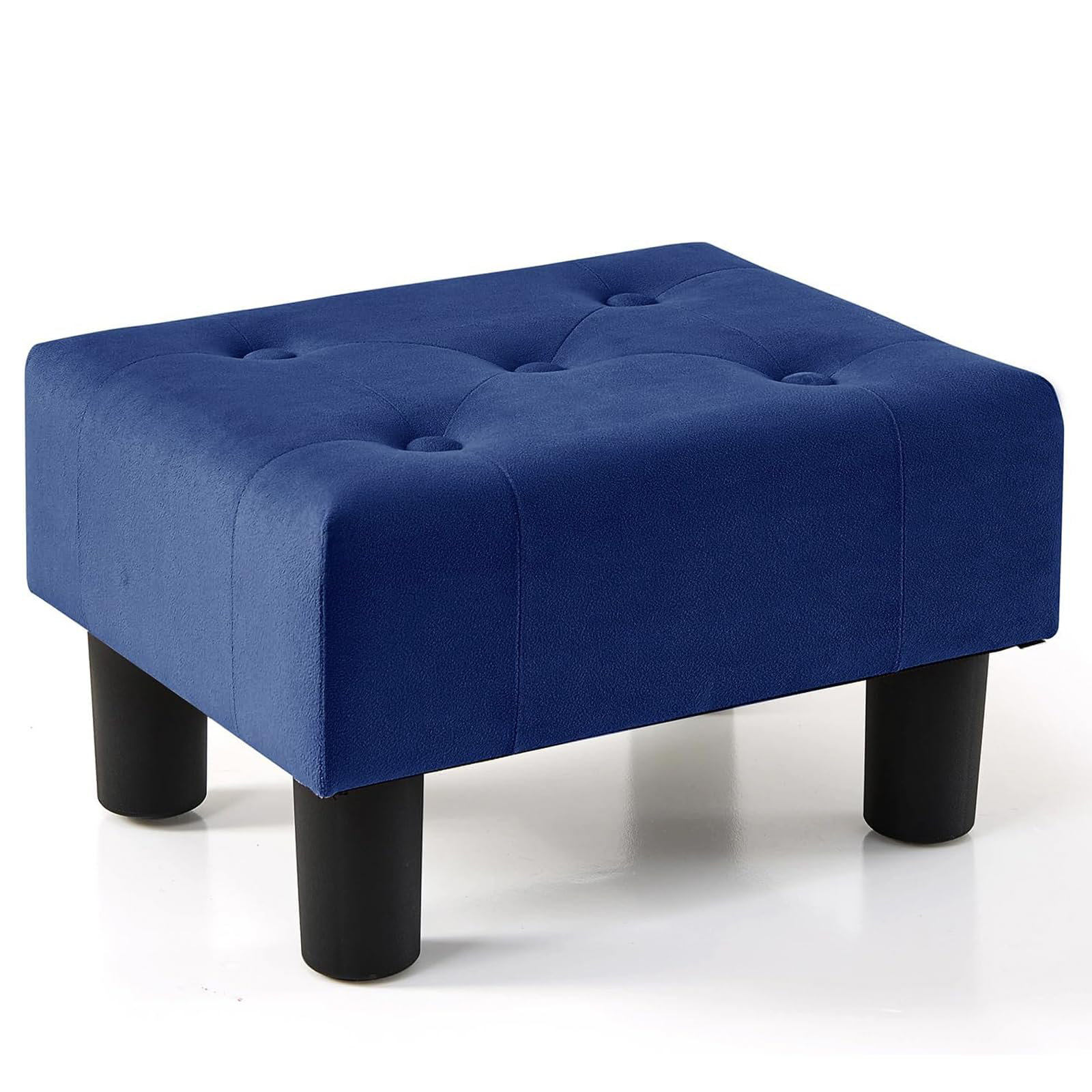 Mercer41 Small Foot Stool Ottoman, Velvet Ottoman Foot Rest With Legs ...
