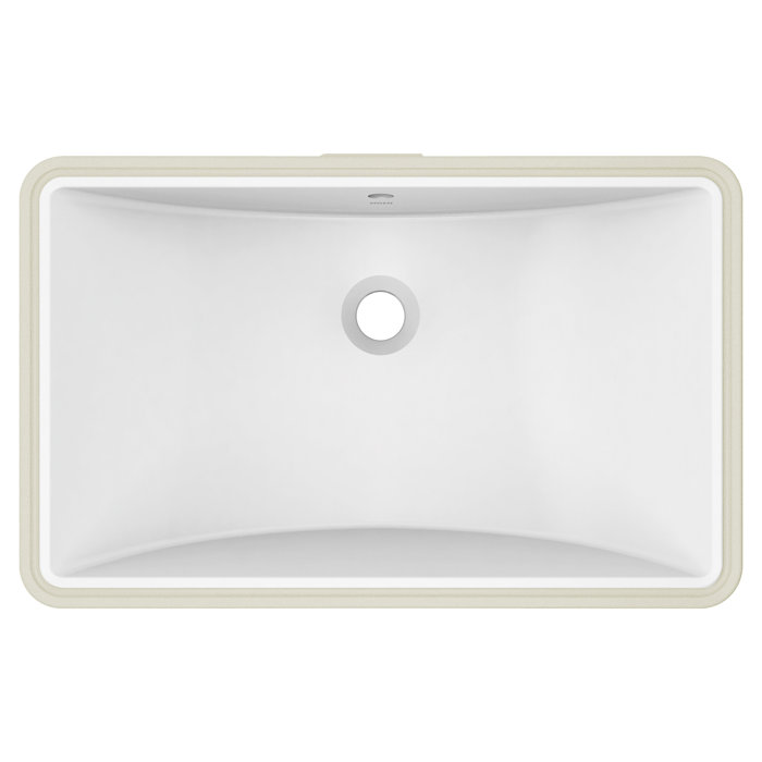 Moen White Vitreous China Undermount Sink, 23.625 X 14.75 X 7 Inch ...