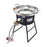 ARC 23" Stainless Steel Concave Comal Set, 80,000 BTU Propane Burner ...