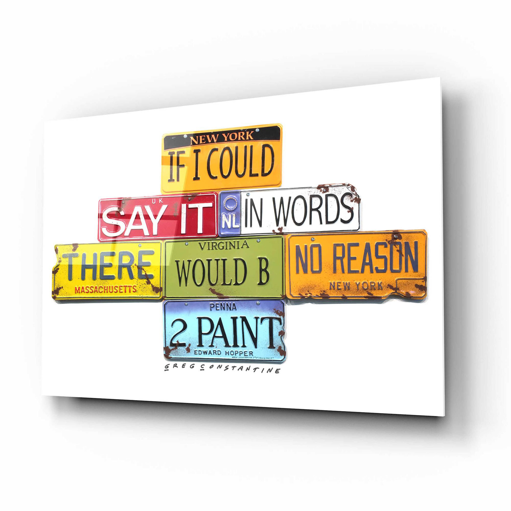 Trinx Hopper Say It In Words On Plastic/Acrylic by Gregory Constantine ...