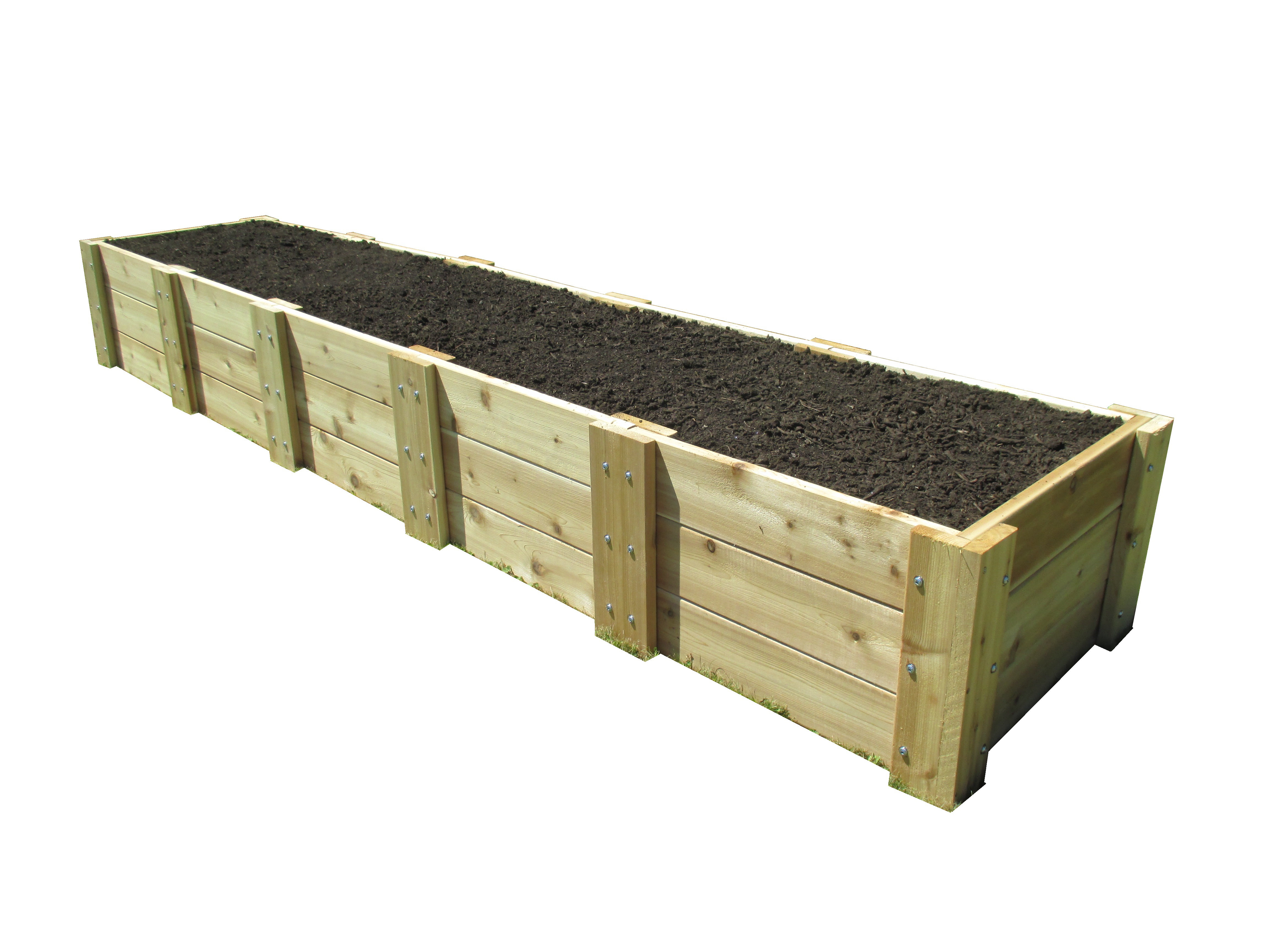 Infinite Cedar Deep Root Cedar Raised Garden Bed 2' X 10' X 16.5"h ...