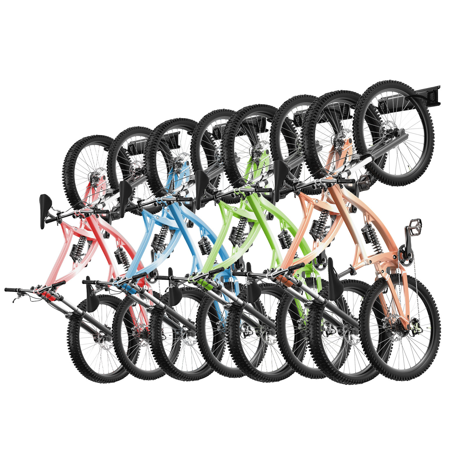 Arlmont & Co. Charesse Steel Wall Mounted Required Adjustable Bike Rack ...