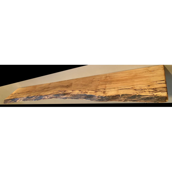 Steel Oak Maple Floating Shelf with Live Edge | Wayfair