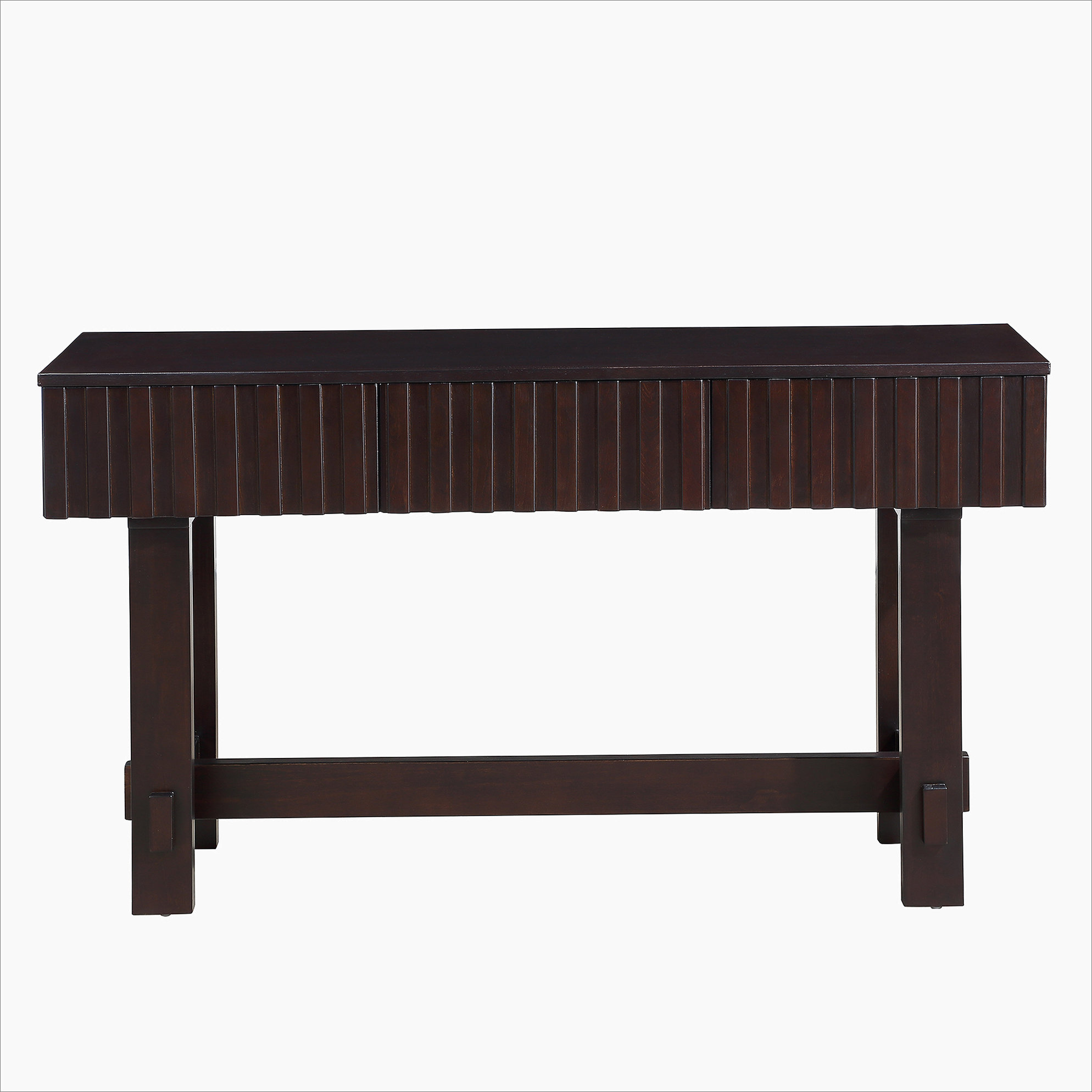 Latitude Run® 52 inch Sofa Table with Storage Drawers, Mid Century ...