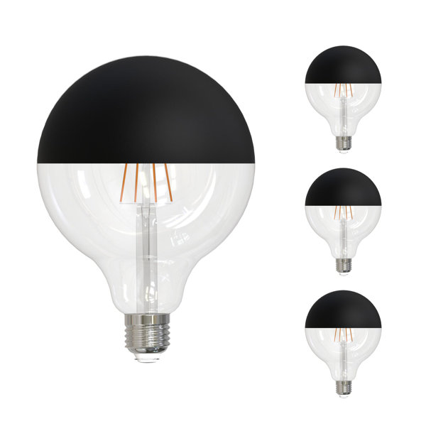 Bulbrite Industries 6 Watt Dimmable G40 Light Bulb With Half Black ...