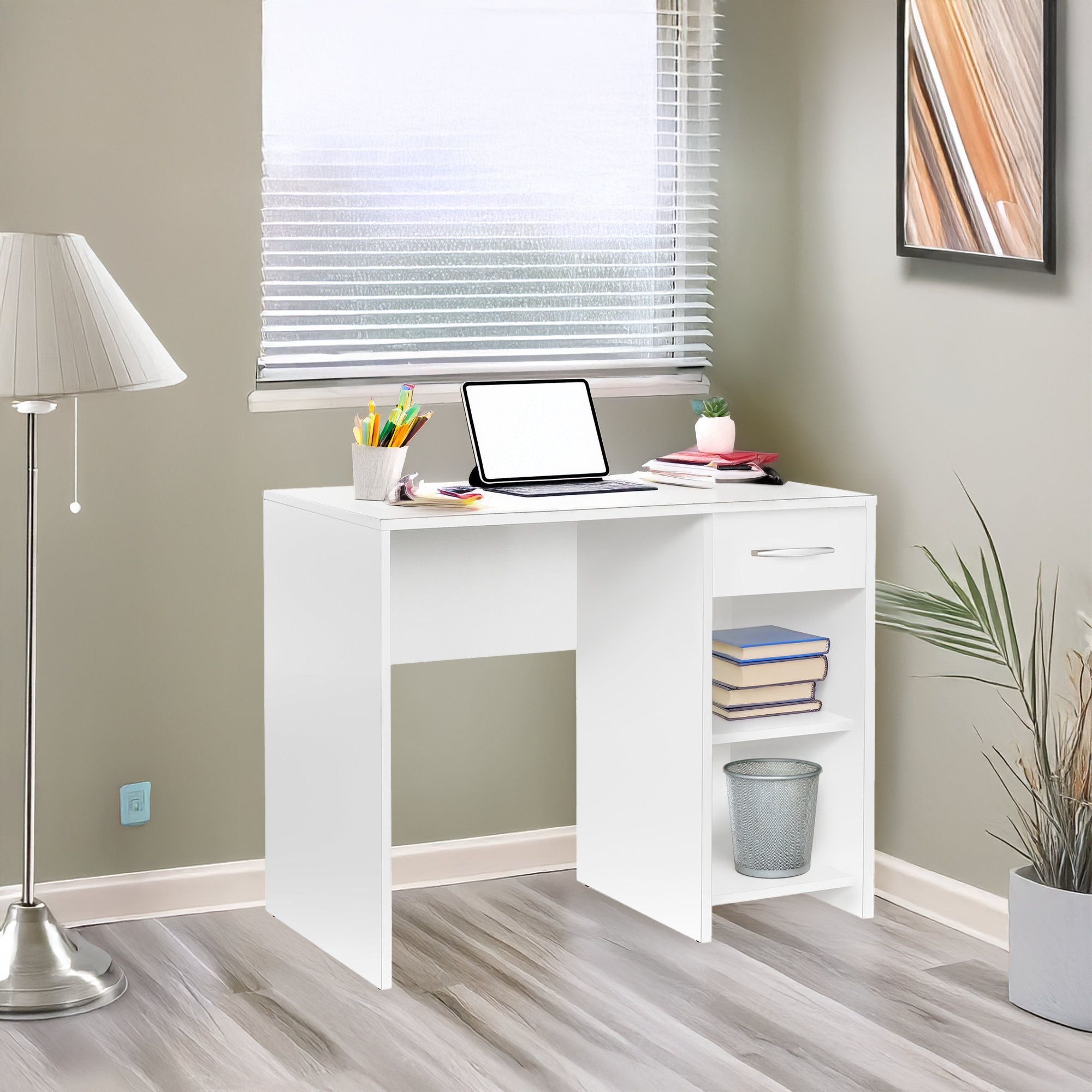Corrigan Studio® Study Desk With 1 Drawer | Wayfair