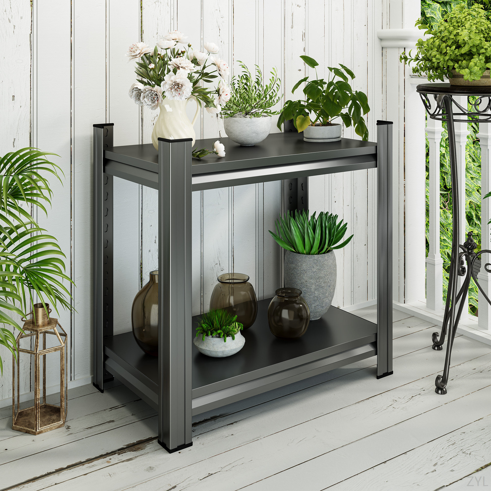 Ebern Designs Adjustable Divider Shelf, Metal Bookcase, Office Vertical ...