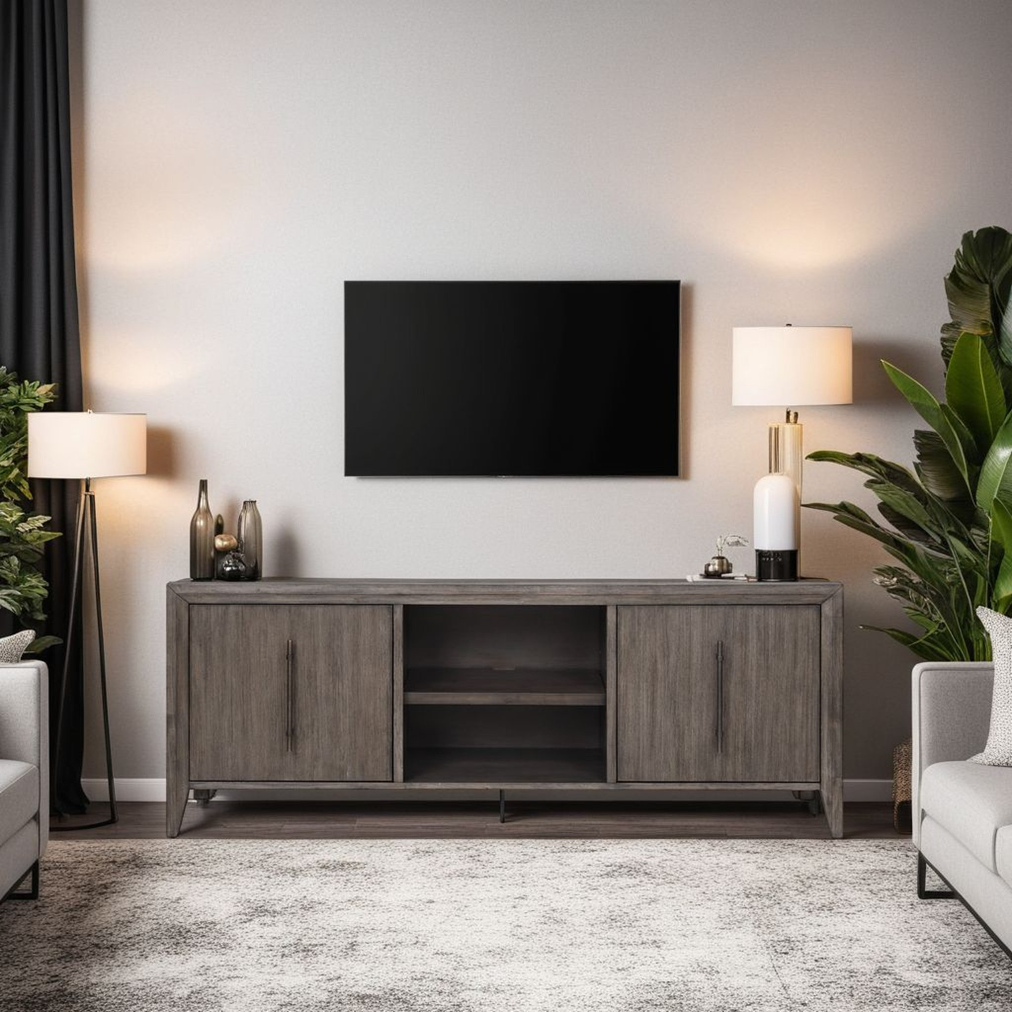 Loon Peak® Iknoor 72 inch TV Stand Console, For TVs up to 85 inches, No ...