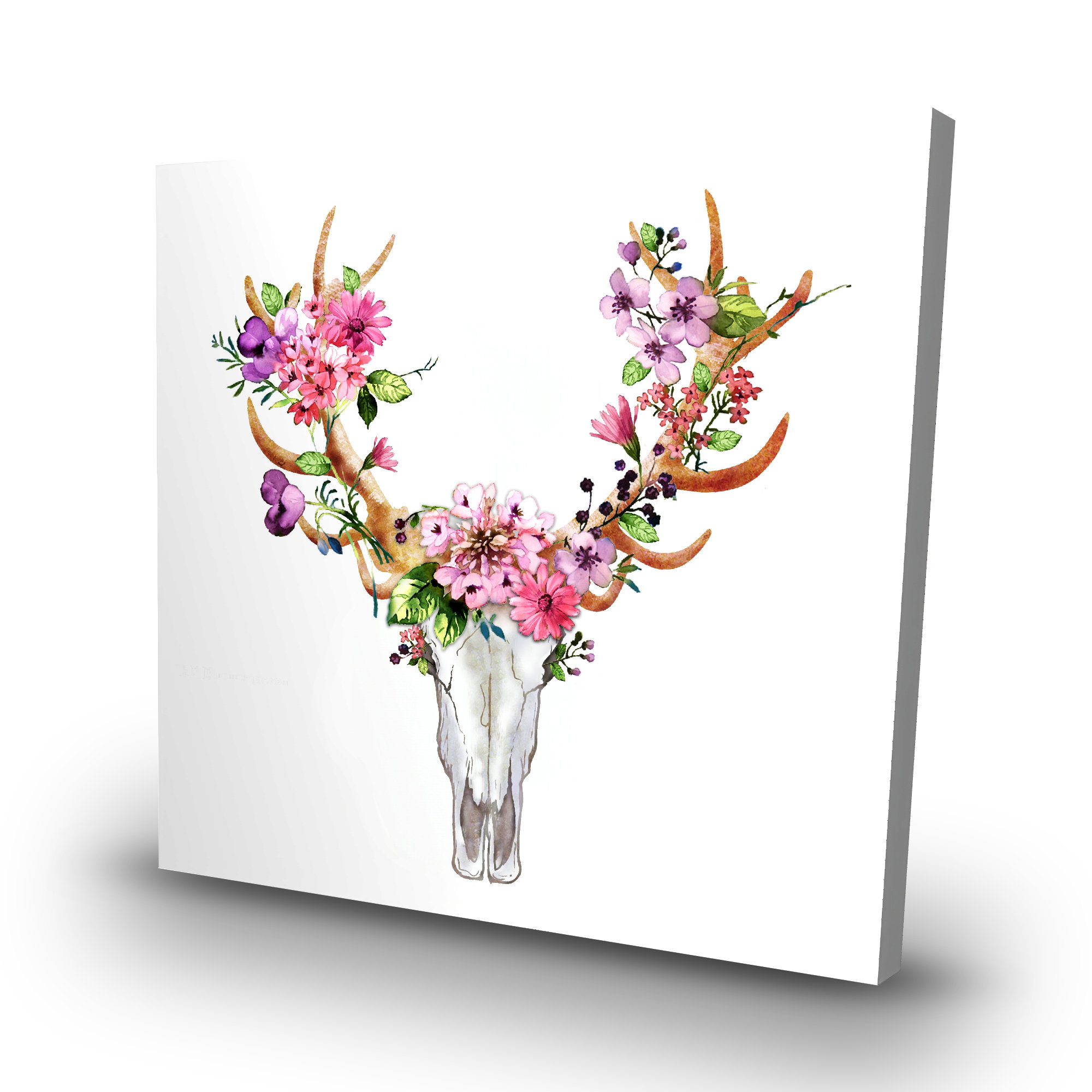 Begin Edition International Inc. Rustic deer skull with flowers - 32 ...