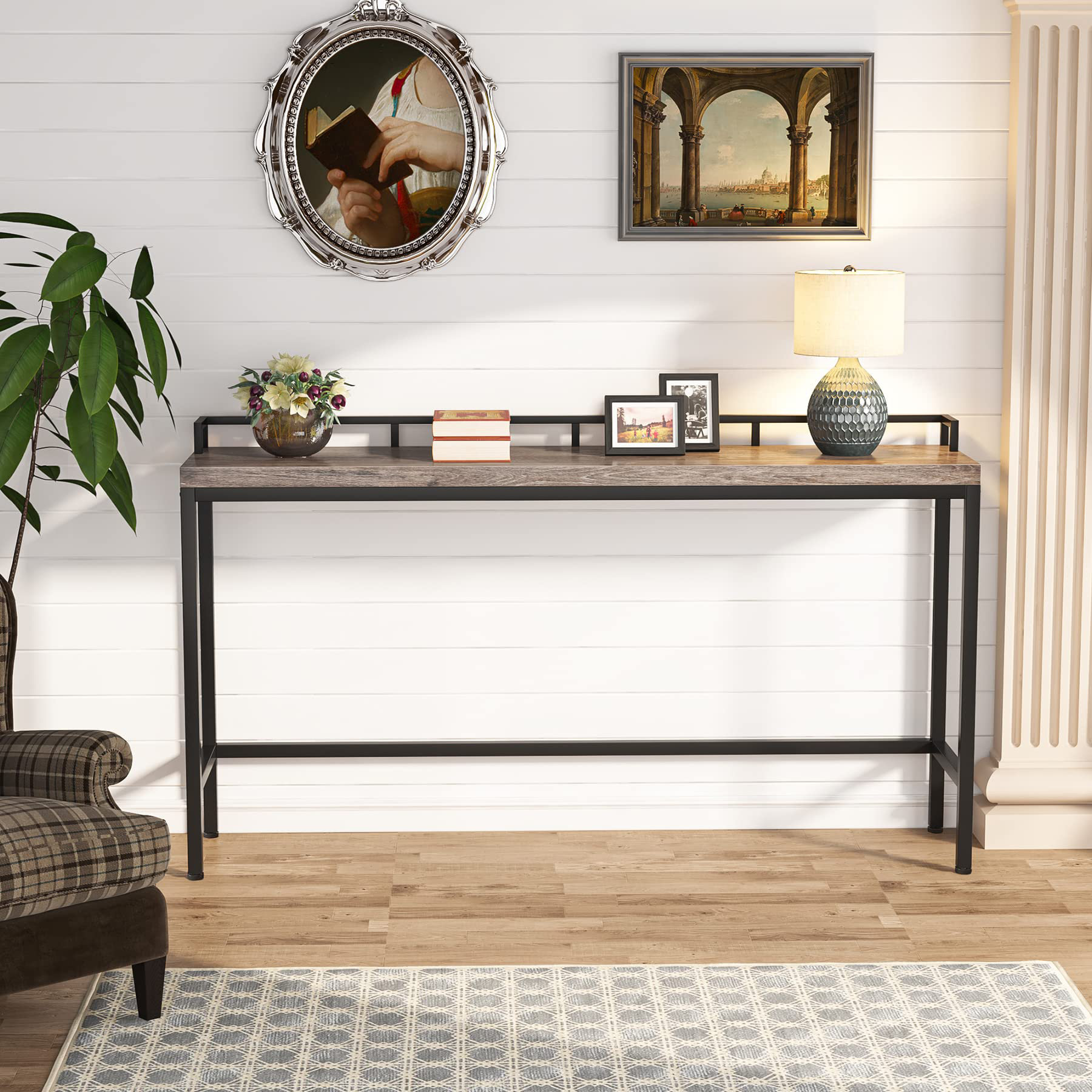 17 Stories 70.9 Inch Extra Long Console Table Behind Sofa Couch ...