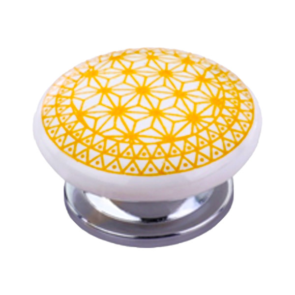 Mascot Hardware Geometric Star 1-4/7 In. Yellow Cabinet Knobs Drawer ...