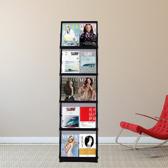 Rebrilliant Metal Free Standing Magazine Rack | Wayfair