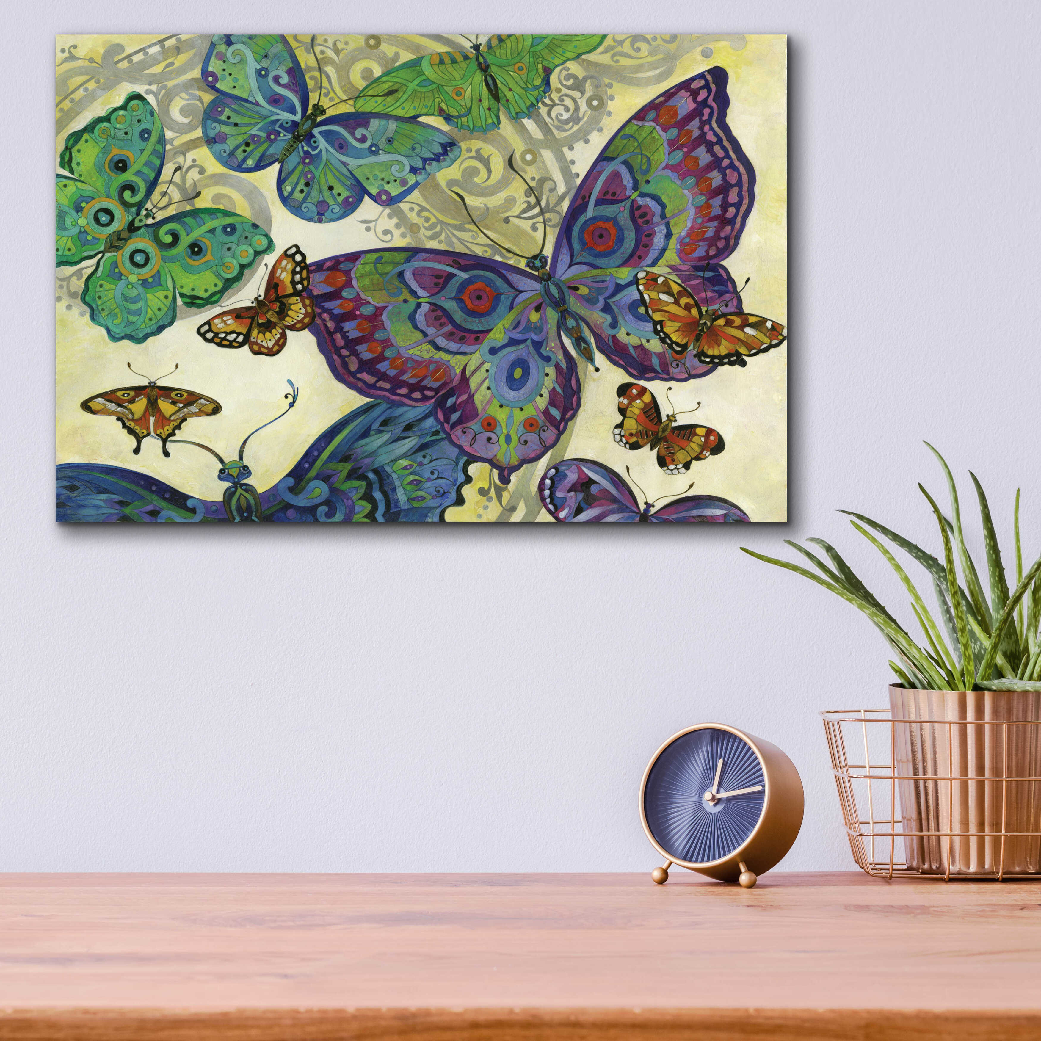 Bungalow Rose Flutter Flock by David Galchutt - Unframed Print | Wayfair