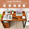 Ebern Designs Computer Desk With 5 Side Shelves And Metal Frame | Wayfair