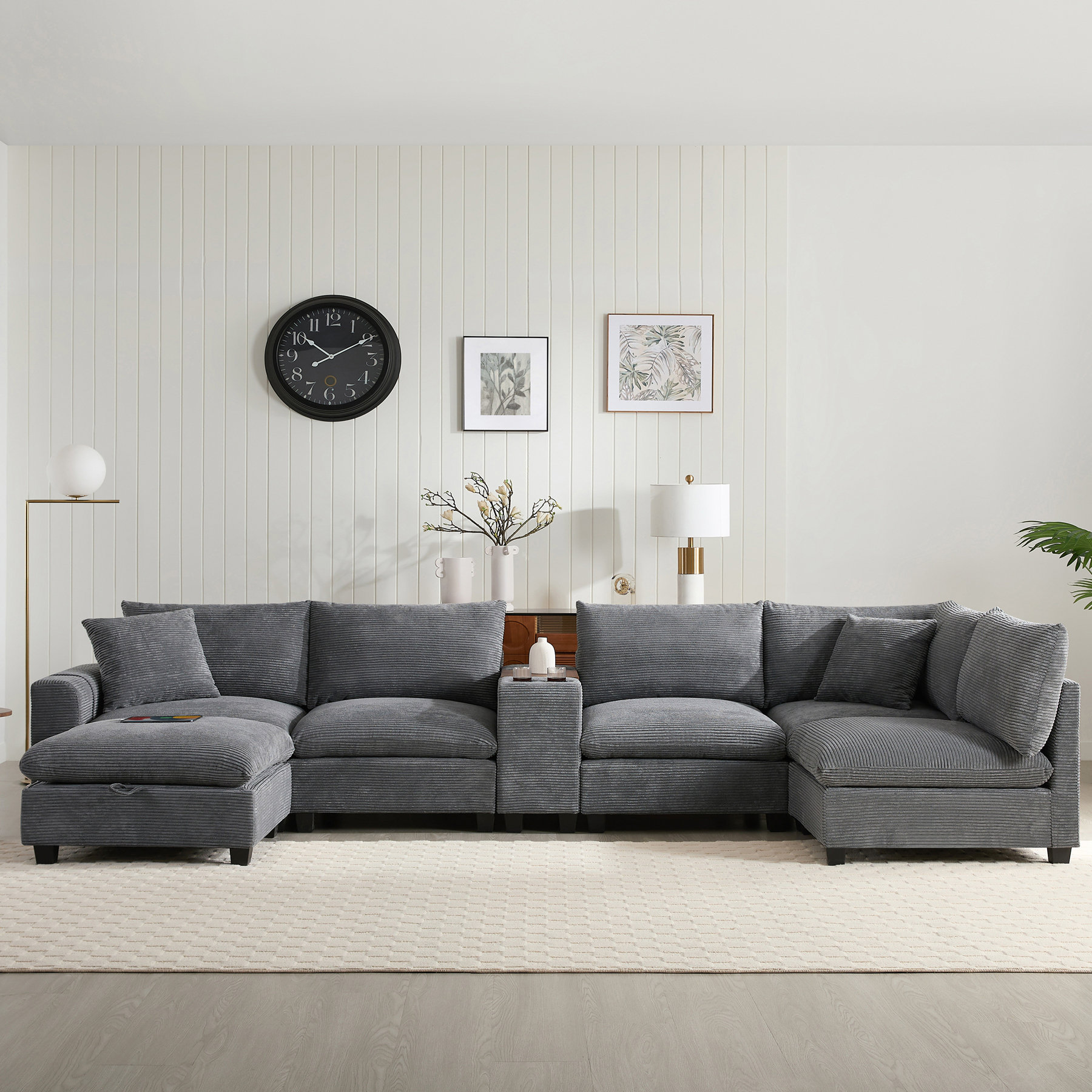 Latitude Run® Oversized Modular Sectional Sofa with Movable Storage ...