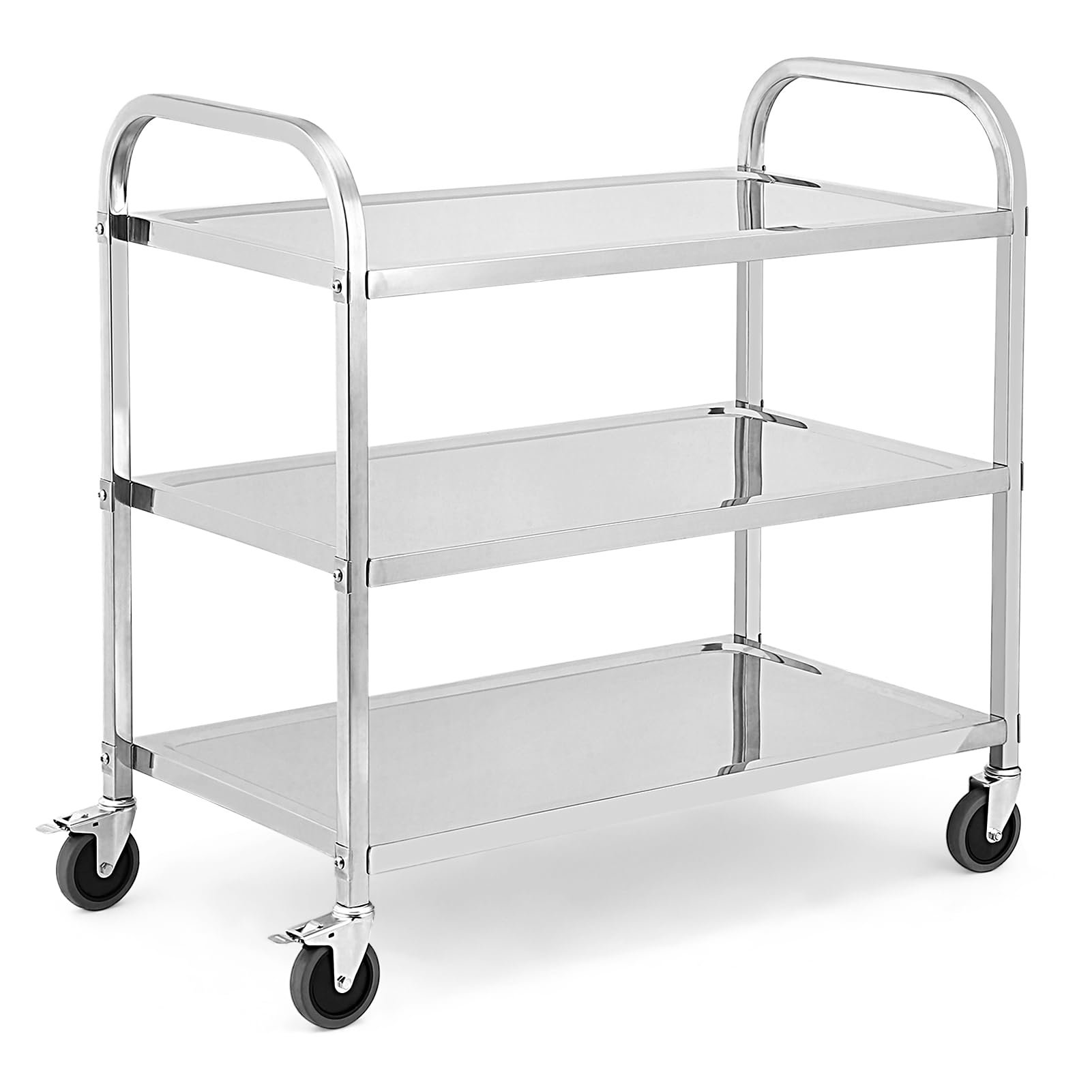 gaomon 3 Layers Stainless Steel Utility Cart, Heavy Duty Kitchen ...