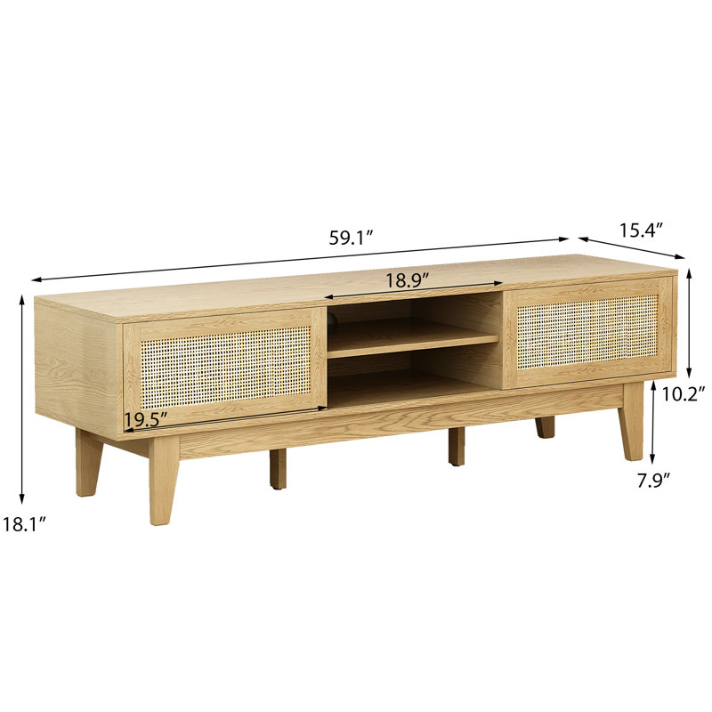 Bay Isle Home™ Rattan TV Stand | Wayfair