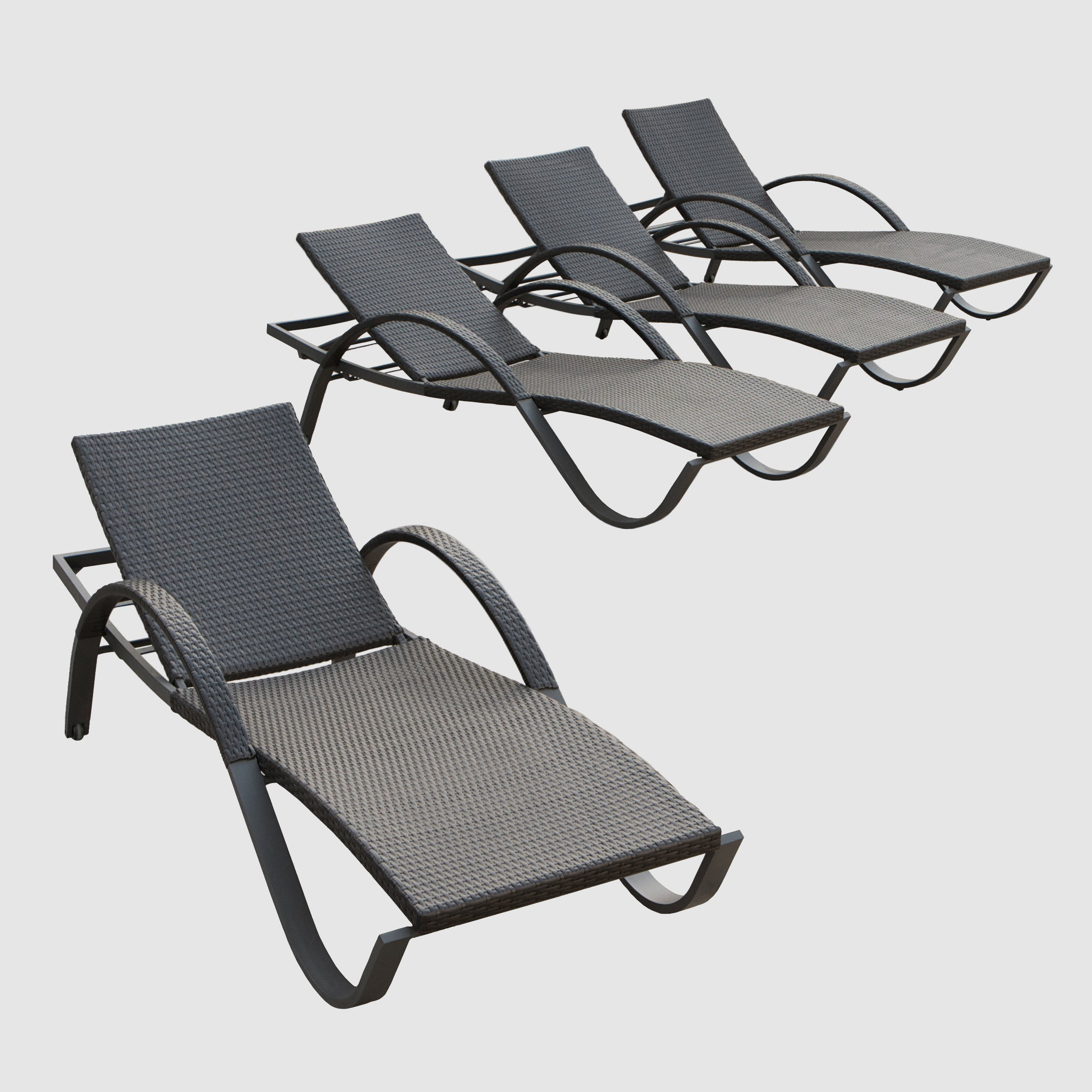 Powder coated aluminum chaise lounge store