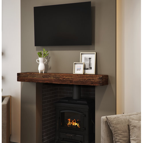 Loon Peak® Senda Solid Acacia Wood Mantel & Reviews | Wayfair