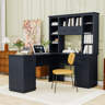 Red Barrel Studio® L-Shaped Computer Desk with Storage Cabinet & Power ...