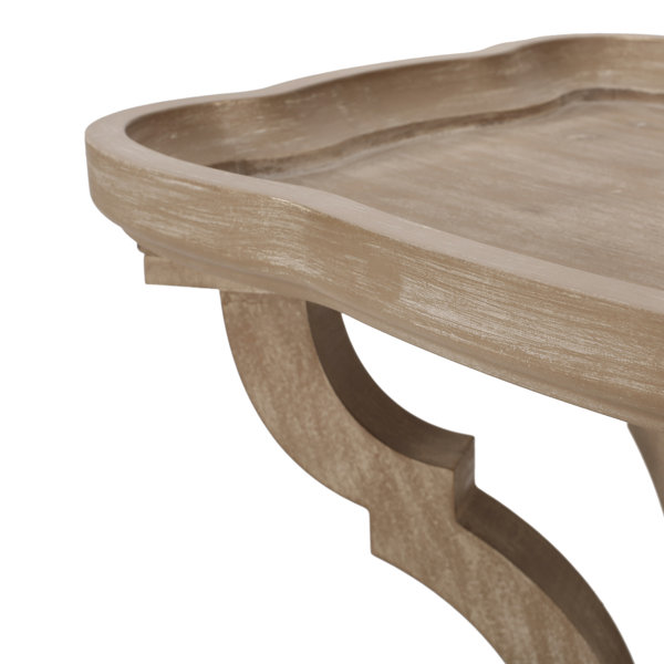 One Allium Way® Tray Top Trestle End Table with Storage & Reviews | Wayfair