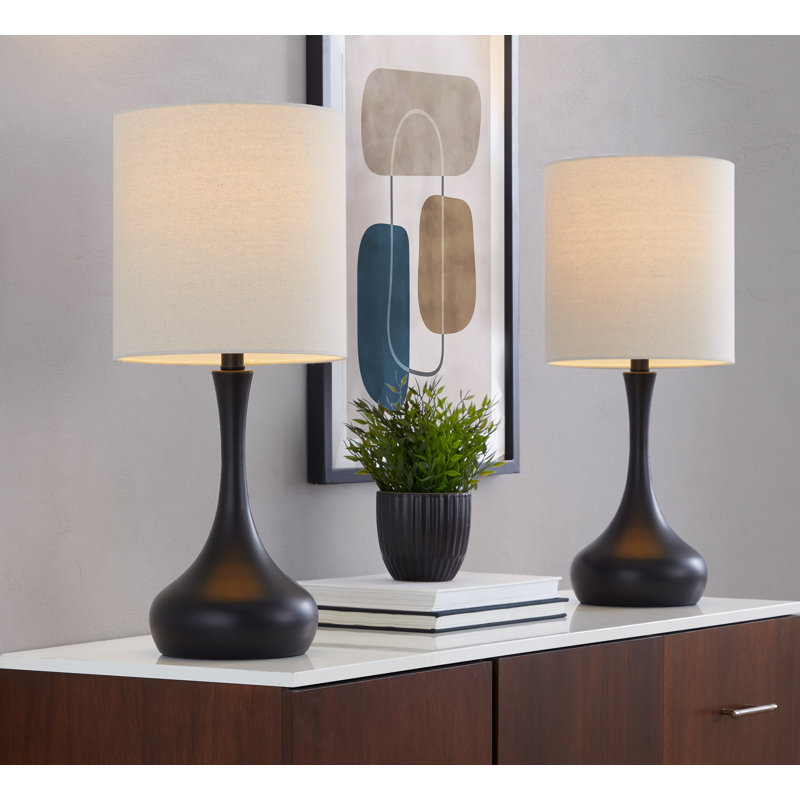 Winston Porter Genie 24" Metal Table Lamp - Set of 2 | Wayfair