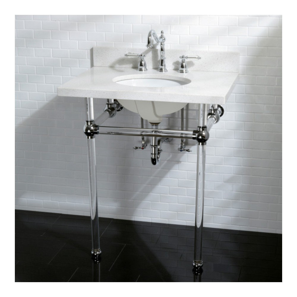 Kingston Brass Imperial Ceramic 36" Console Bathroom Sink with Overflow ...