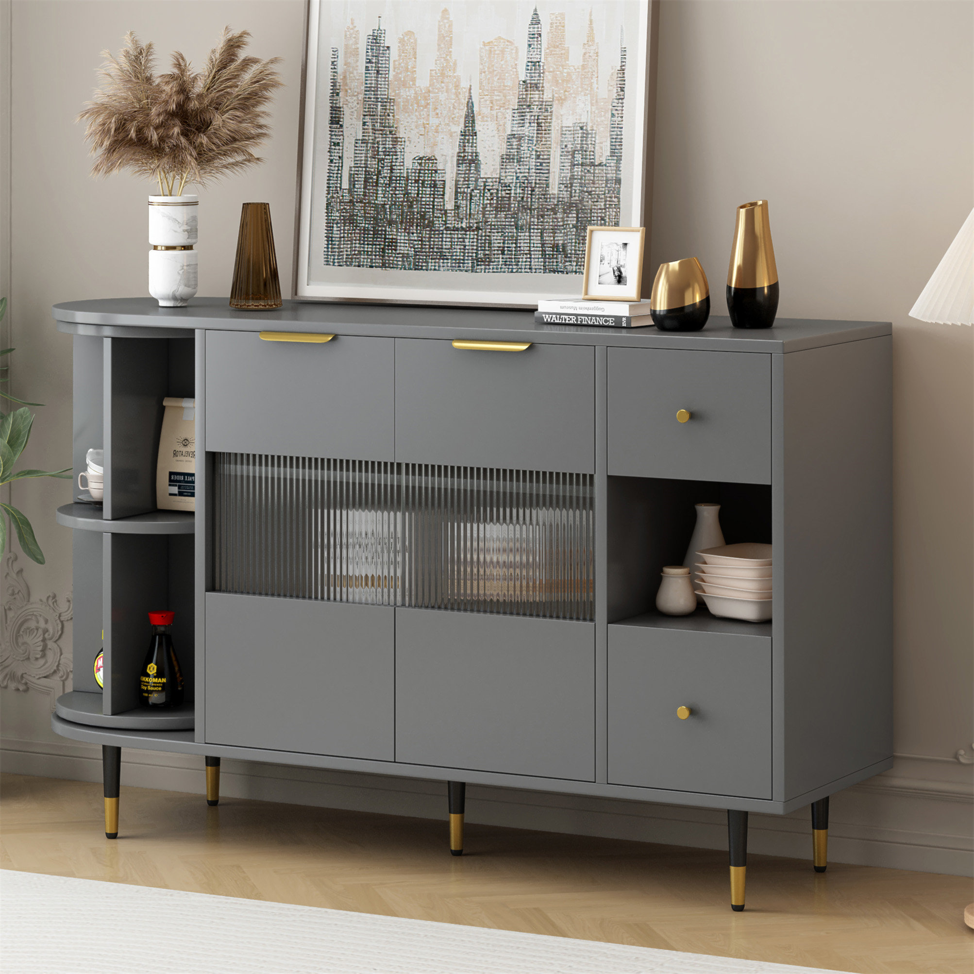 Ebern Designs Versatile Rotating Storage Cabinet For Various Rooms With ...