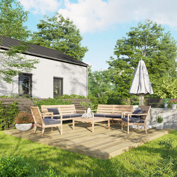 POWER Interlocking Deck Tile Kit in Light Brown/Green Hue | Wayfair.co.uk