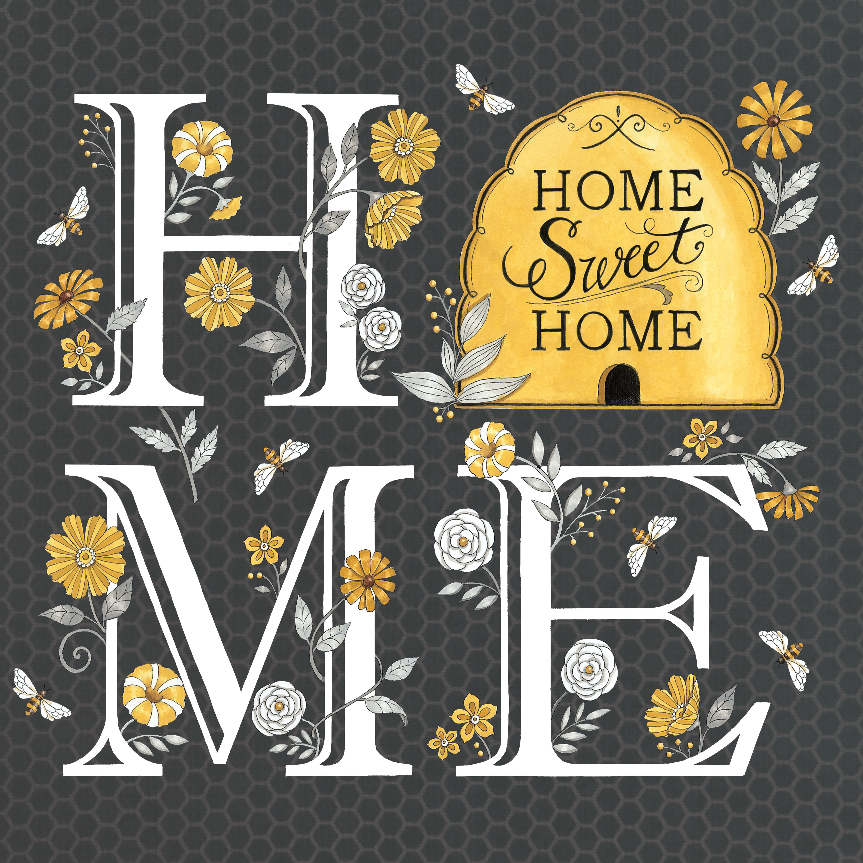 August Grove® Bee Home On Canvas by Deb Strain Print | Wayfair