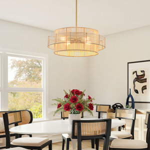 Bay Isle Home™ Gimlet 22-in 4-light Brass Modern Bohemian Chandelier ...