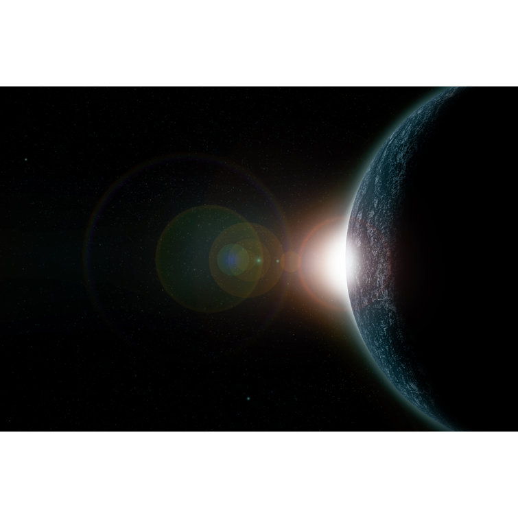 Ebern Designs Space Sunrise On Canvas by Tusumaru Photograph | Wayfair