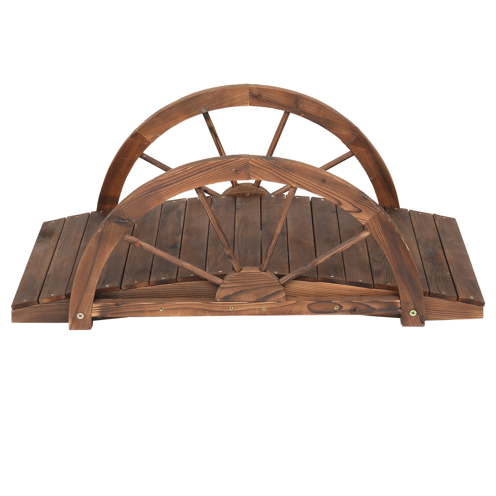 Winado Half-Wheel Style Railing Garden Bridge | Wayfair