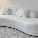 Wrought Studio™ Castillon 91" Modern Curved Upholstered Sofa with ...