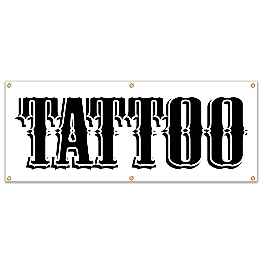 SignMission TATTOO BANNER SIGN Shop Artist Signs Gun Modification Art ...
