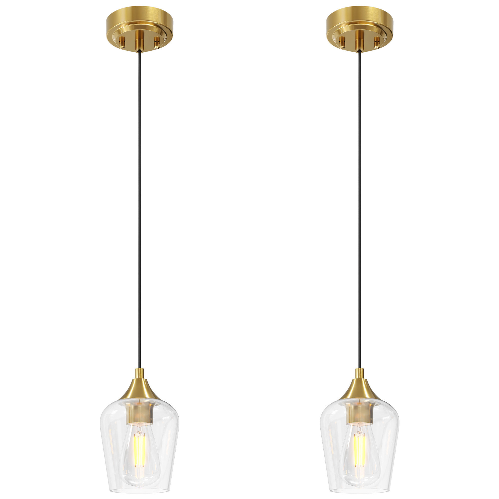 Ebern Designs Pendant Light Fixture with Adjustable Height & Reviews ...