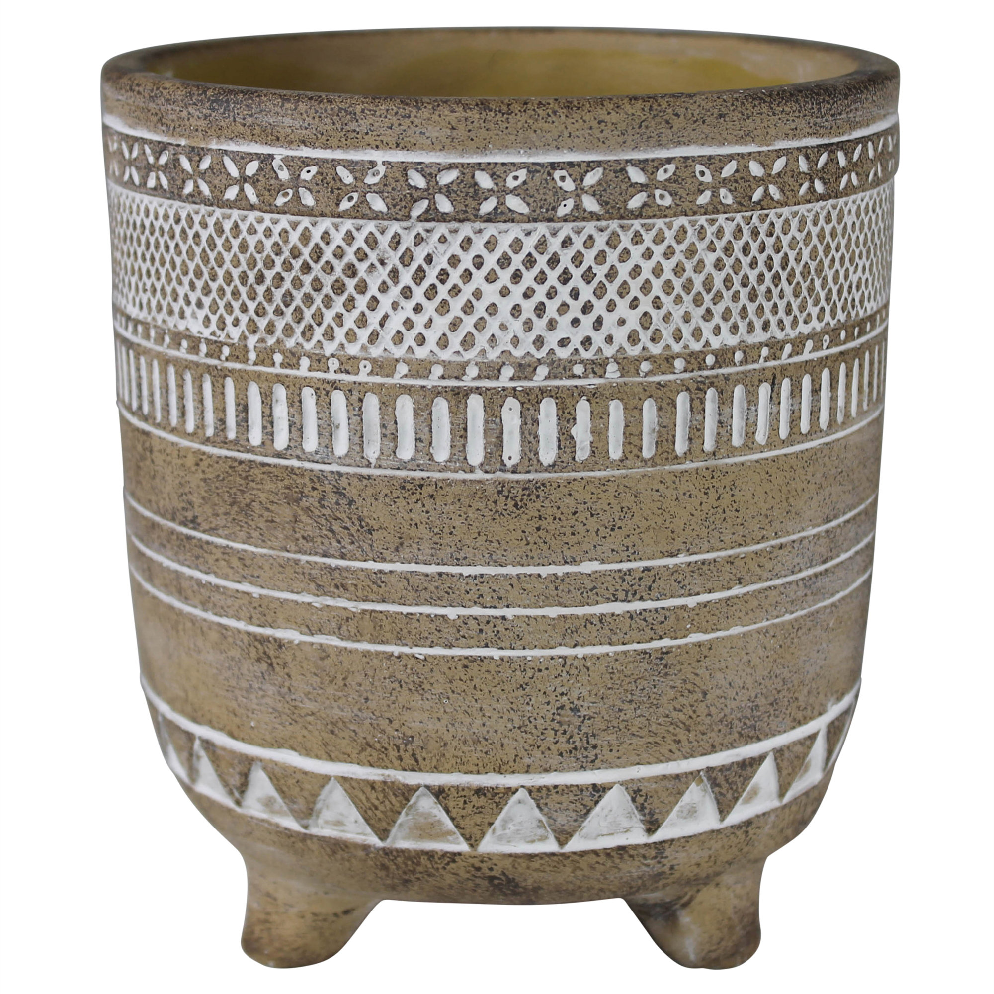 Dakota Fields Akerley Rustic Tribal Footed Pot - Wayfair Canada
