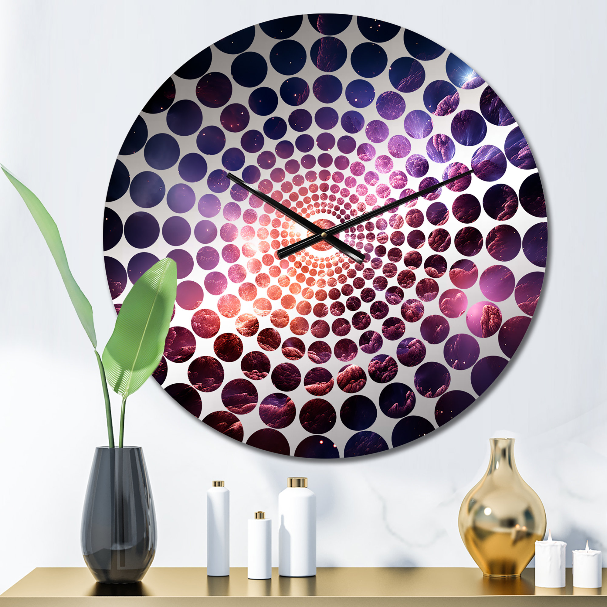 East Urban Home Ransen - Abstract Spirals Wall Clock | Wayfair