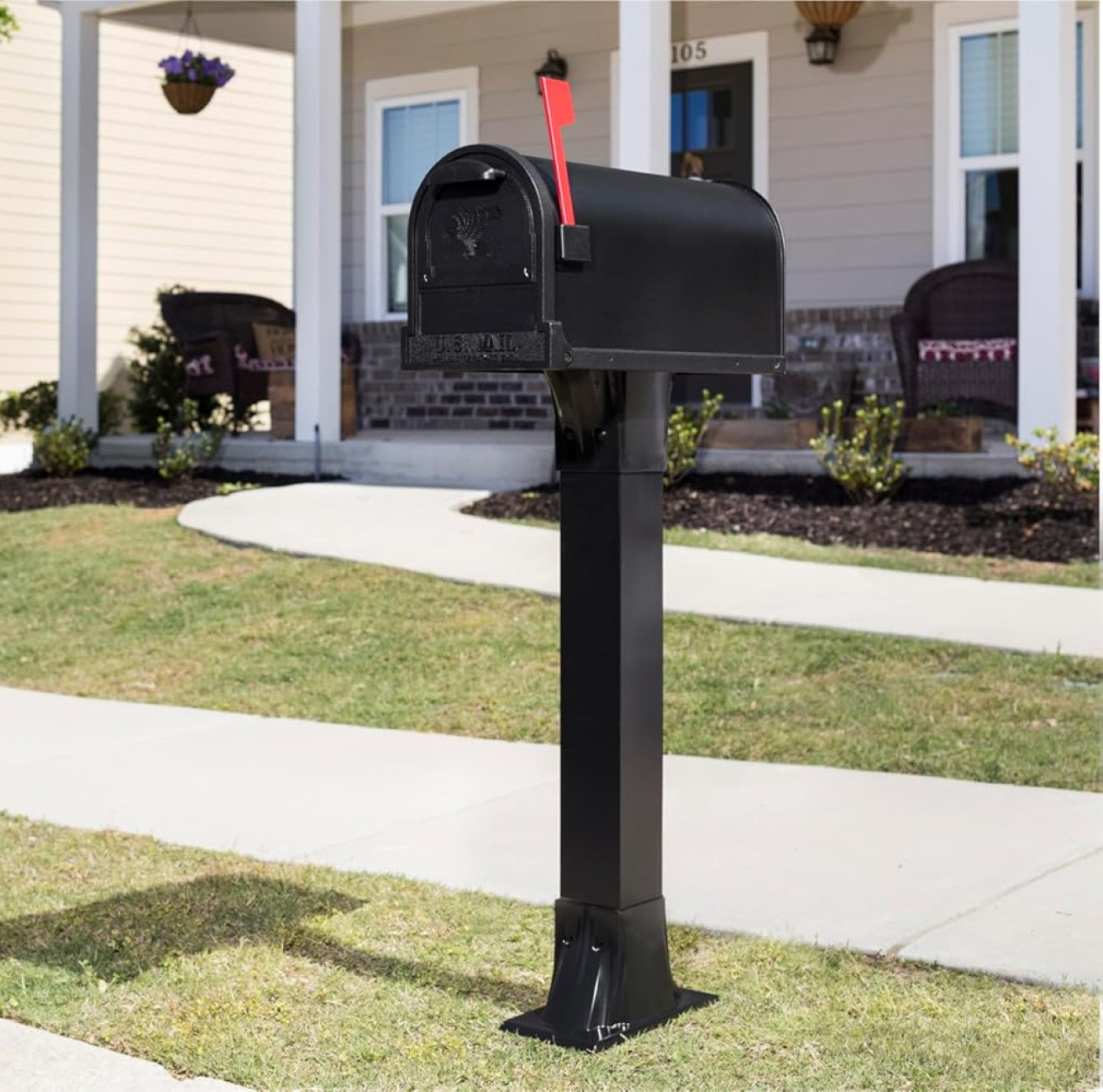 MABOSY Mailboxes Arlington Large Capacity Galvanized Steel Textured ...
