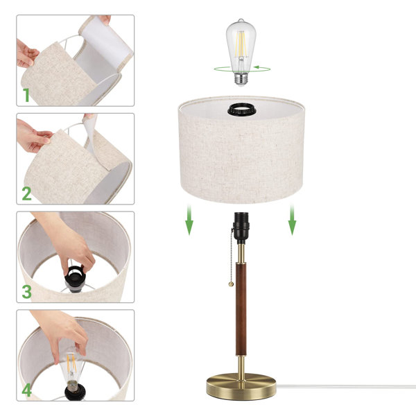 Mercer41 Dasmon 21.5" Brown/Gold Table Lamp | Wayfair