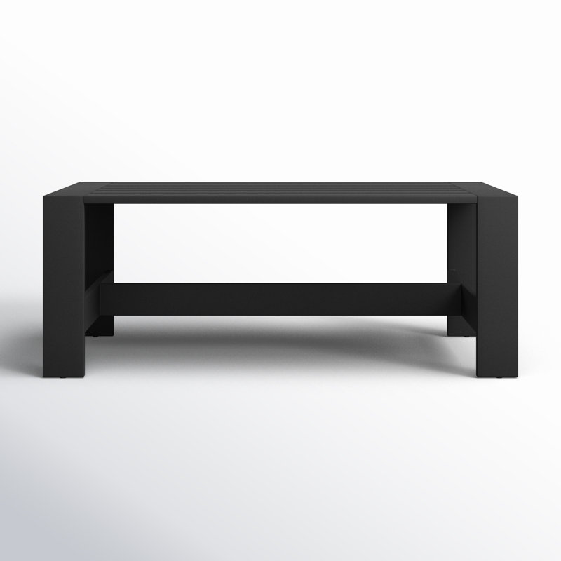 Joss & Main Sterling Metal Outdoor Coffee Table with Slat Top | Joss & Main