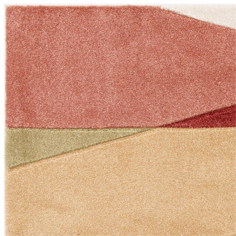 Ivy Bronx Sanjuan Segment Machine Woven Orange/Beige Area Rug | Wayfair ...