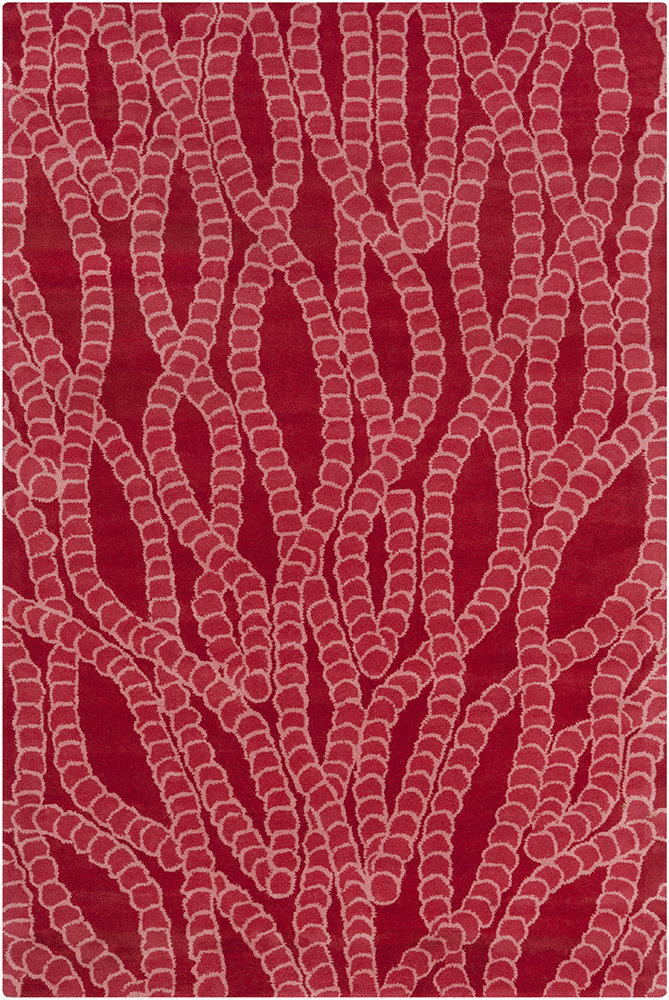 Rosecliff Heights Purdue Hand Tufted Wool Red/Pink Area Rug | Wayfair