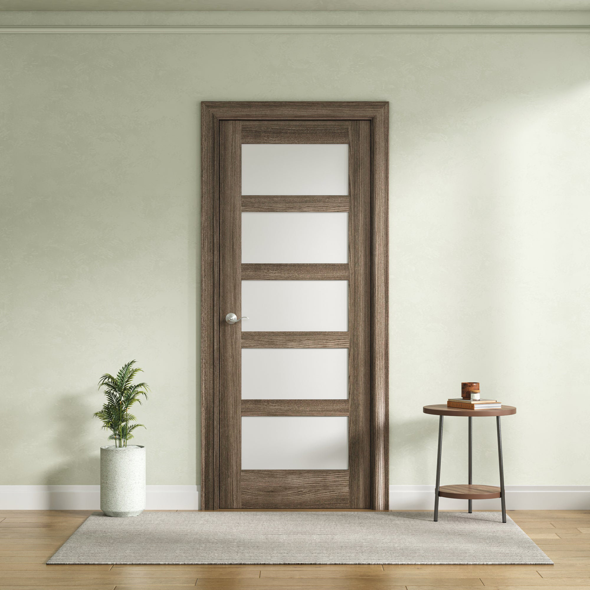 Door Harbor Interior Door Slab Only (Not Prehung), 5-Lite Frosted Glass ...
