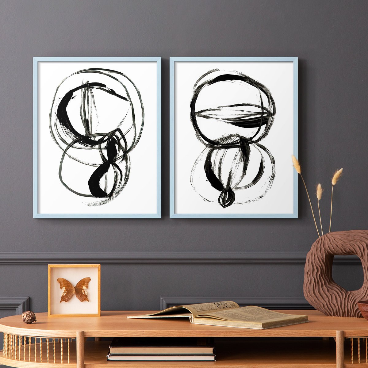 Wrought Studio™ Ink Pods I-Premium Framed Print -Ready to Hang - No ...