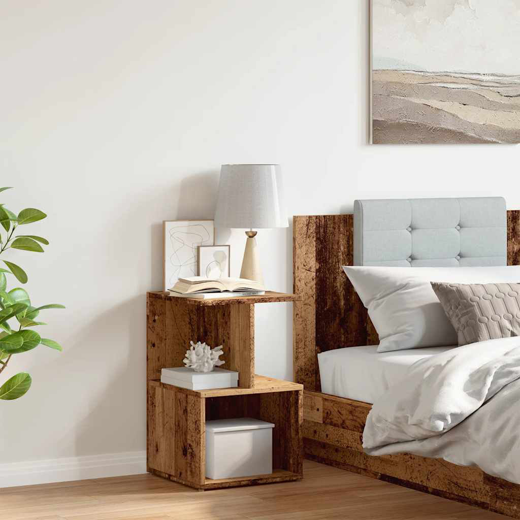 vidaXL Bedside Cabinet Engineered Wood Small Bedside Cabinet & Reviews ...