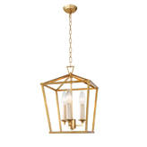 Everly Quinn Desirae 4 - Light Dimmable Lantern Geometric Chandelier ...